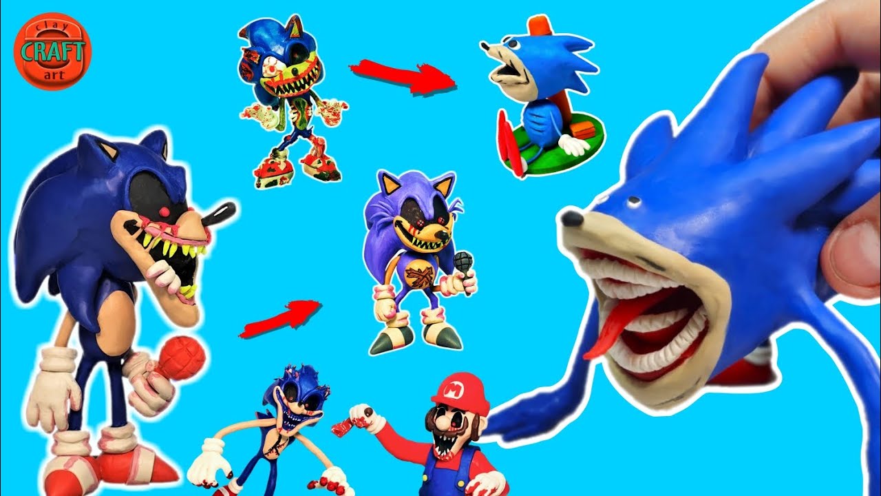 SONIC.EXE, Shinic Sonic, All Sonic Mods with clay - YouTube