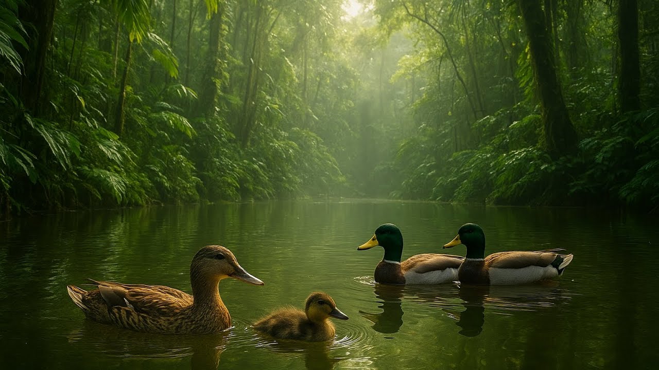 “Peaceful Ducks in the Amazon Rainforest 🌿🦆 | Relaxing Nature Sounds ...