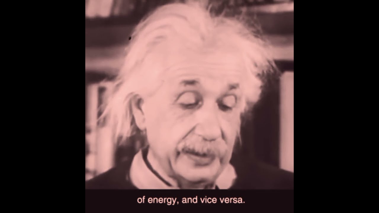 Albert Einstein explaining e=mc^ - YouTube