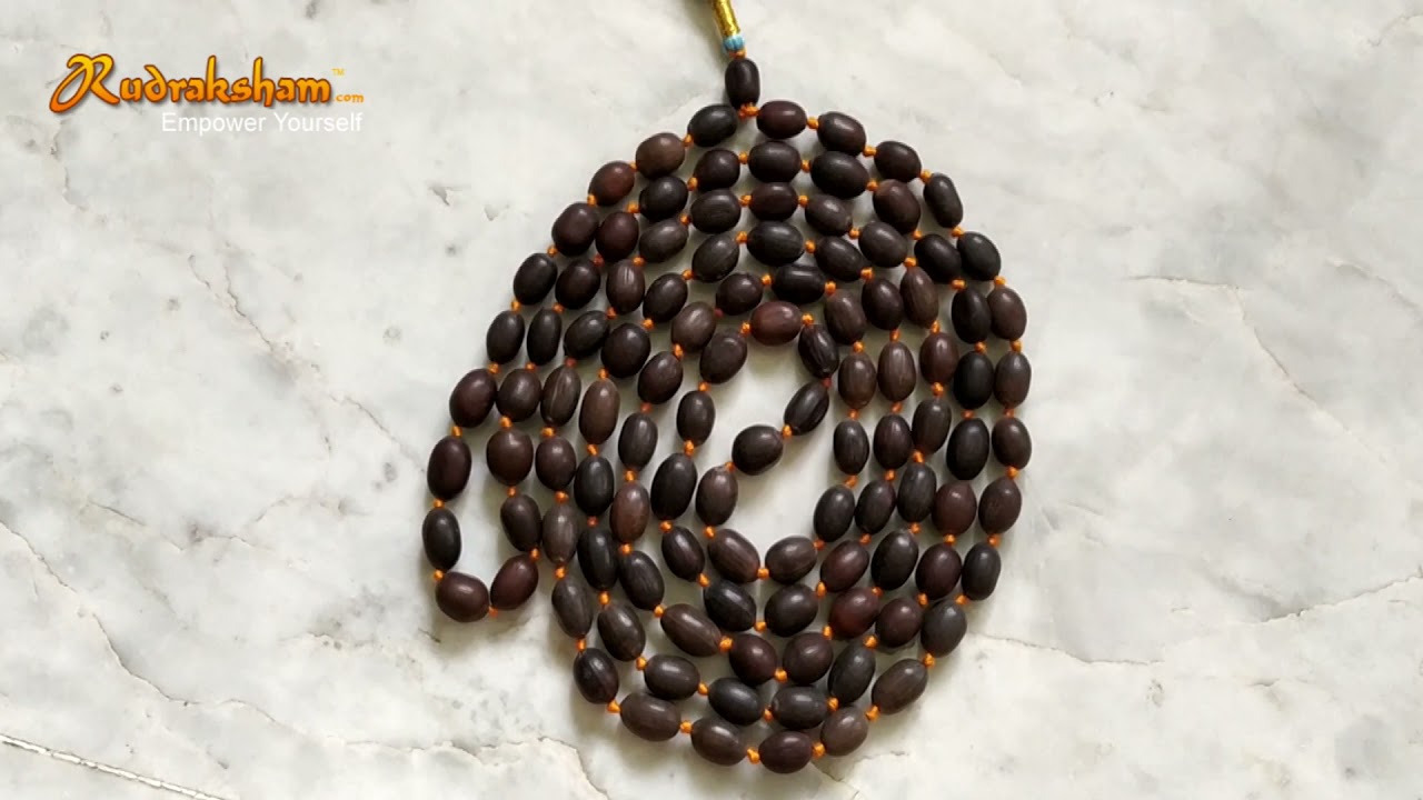 Lotus Seed Mala In Thread - YouTube