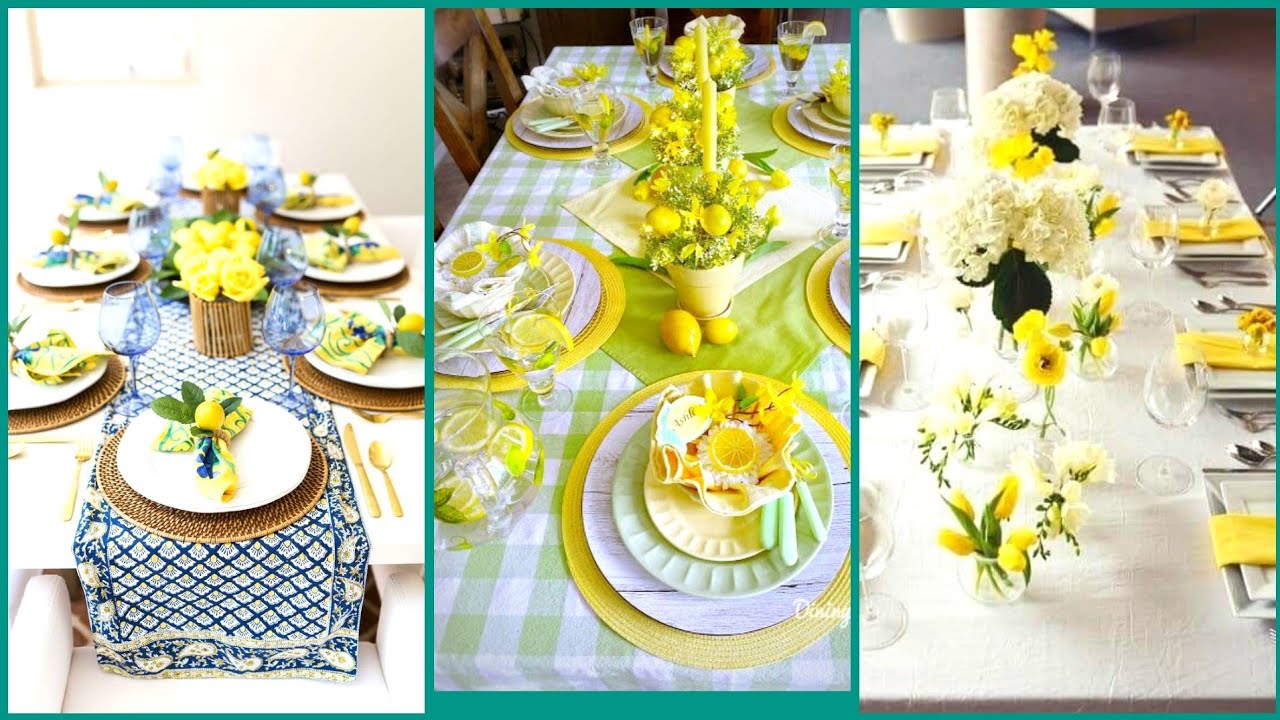 latest ideas about yellow Easter table setting/ easter decorations ...