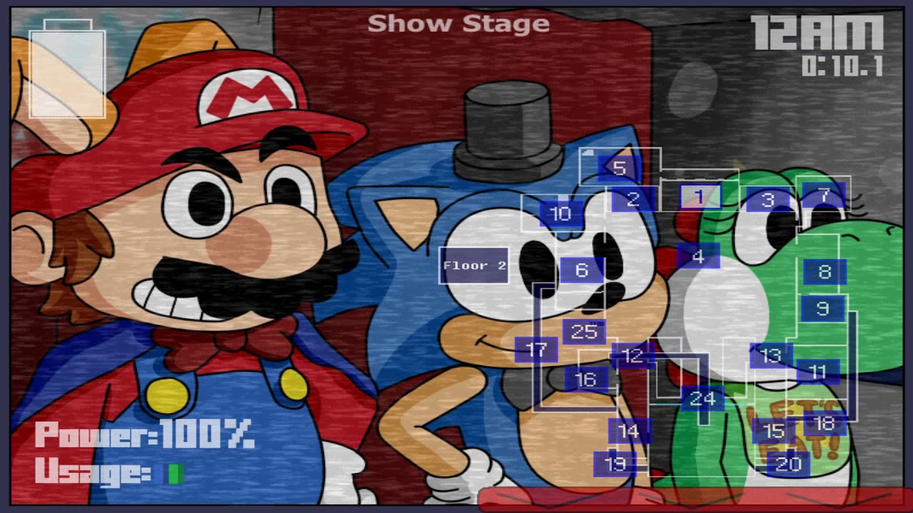 fnas mm completed chanllages sonic's 1 - YouTube