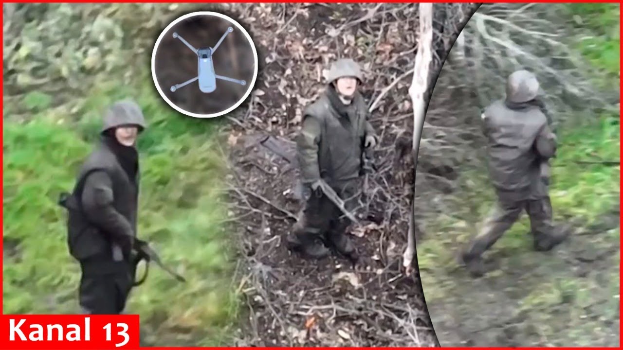 Fleeing from drone, Russian soldier hides in shelter, reveals army ...