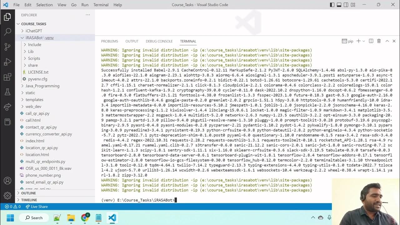 Section - 12 : Lecture - 3 : Installing RASA and Required Software's | #chatgpt | #coursecrafts ...