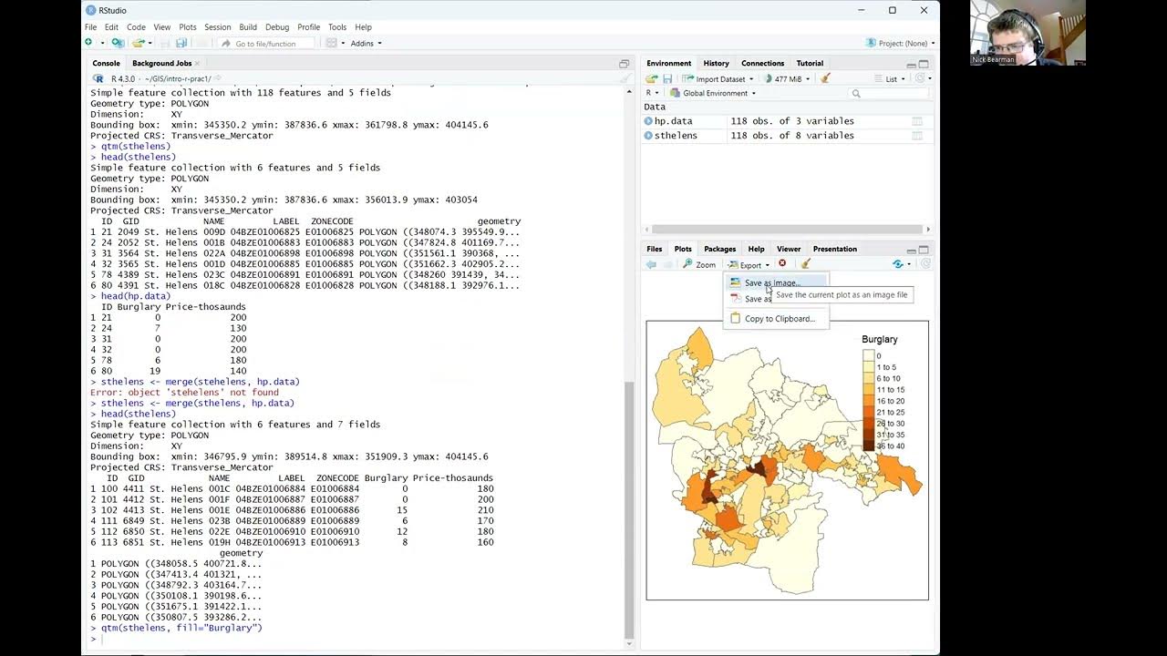 Using R as a GIS: Practical 1: Intro to R & GIS - YouTube