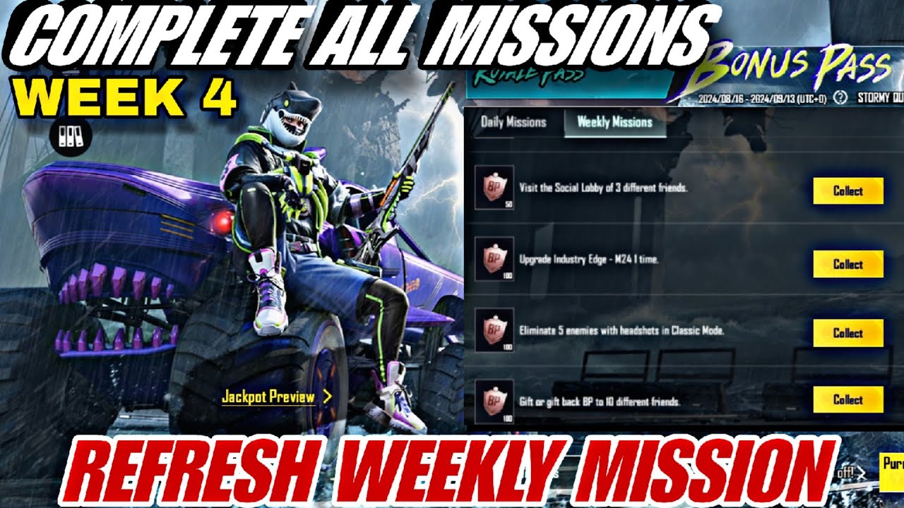 BONUS PASS WEEKLY MISSION COMPLETE VIDEO | HOW TO COMPLETE WEEK 4 MISSION BONUS PASS - YouTube