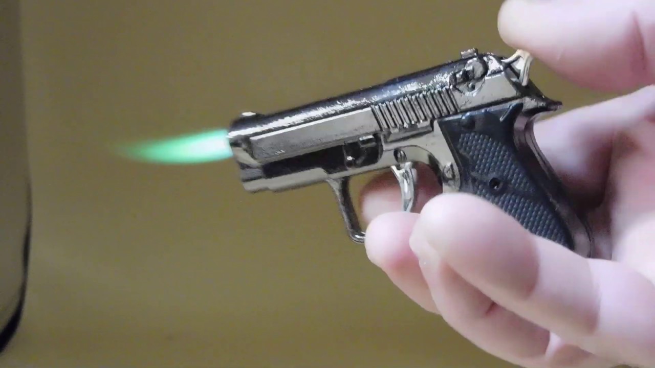 LED Gun Shaped Jet Torch Lighter Flashlight USA Stocked And Shipped ...