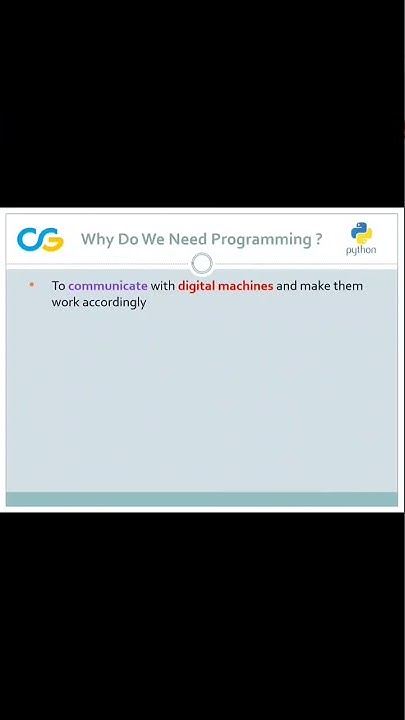 Why Do We Need Programming Languages|Python Coding In Hindi| Python Full Video #shorts - YouTube