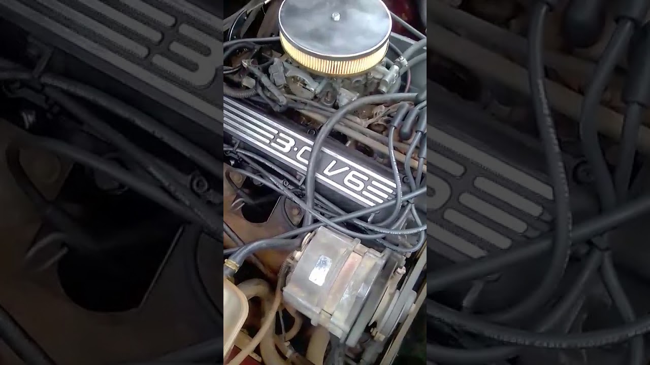 Ford Sapphire GLX with Essex V6 idling - YouTube
