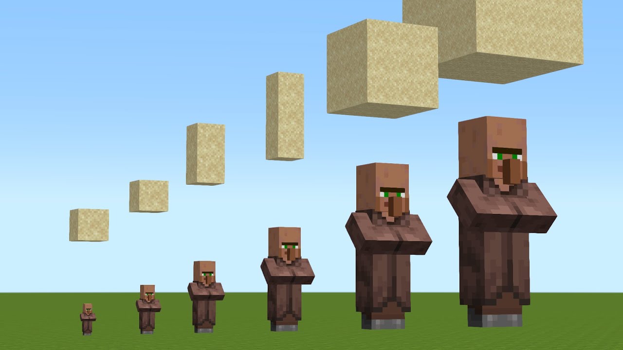 villager vs sand / minecraft compilation - YouTube