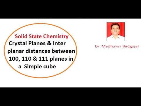 Crystal Plane & Interplanar distances between 100, 110 & 111 Plane in simple cube lattice - YouTube