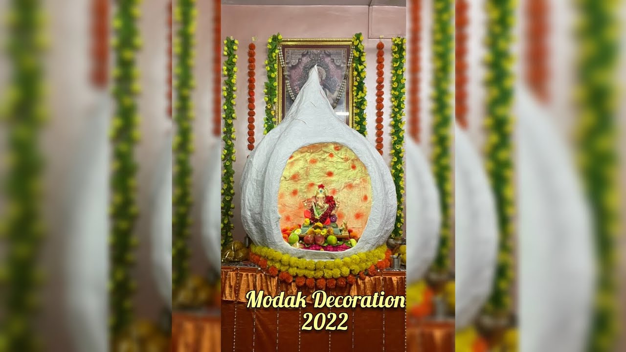 !MODAK DECORATION FOR GANESH CHATURTHI!2022 #ganpatidecoration # ...