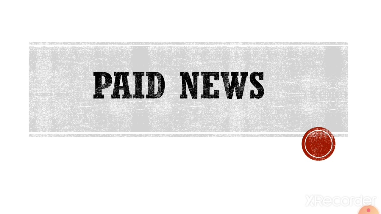 What is Paid News...? - YouTube