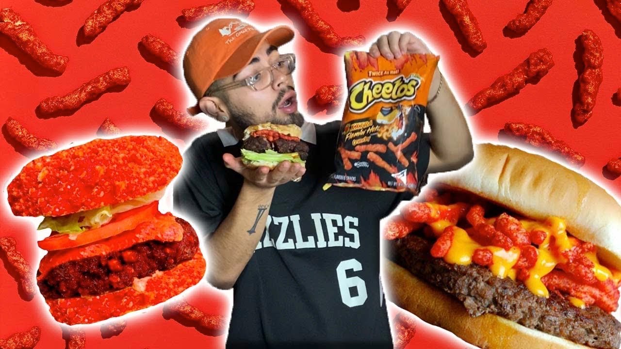FLAMIN'HOT CHEETOS BURGER DIY (HOW TO) - YouTube