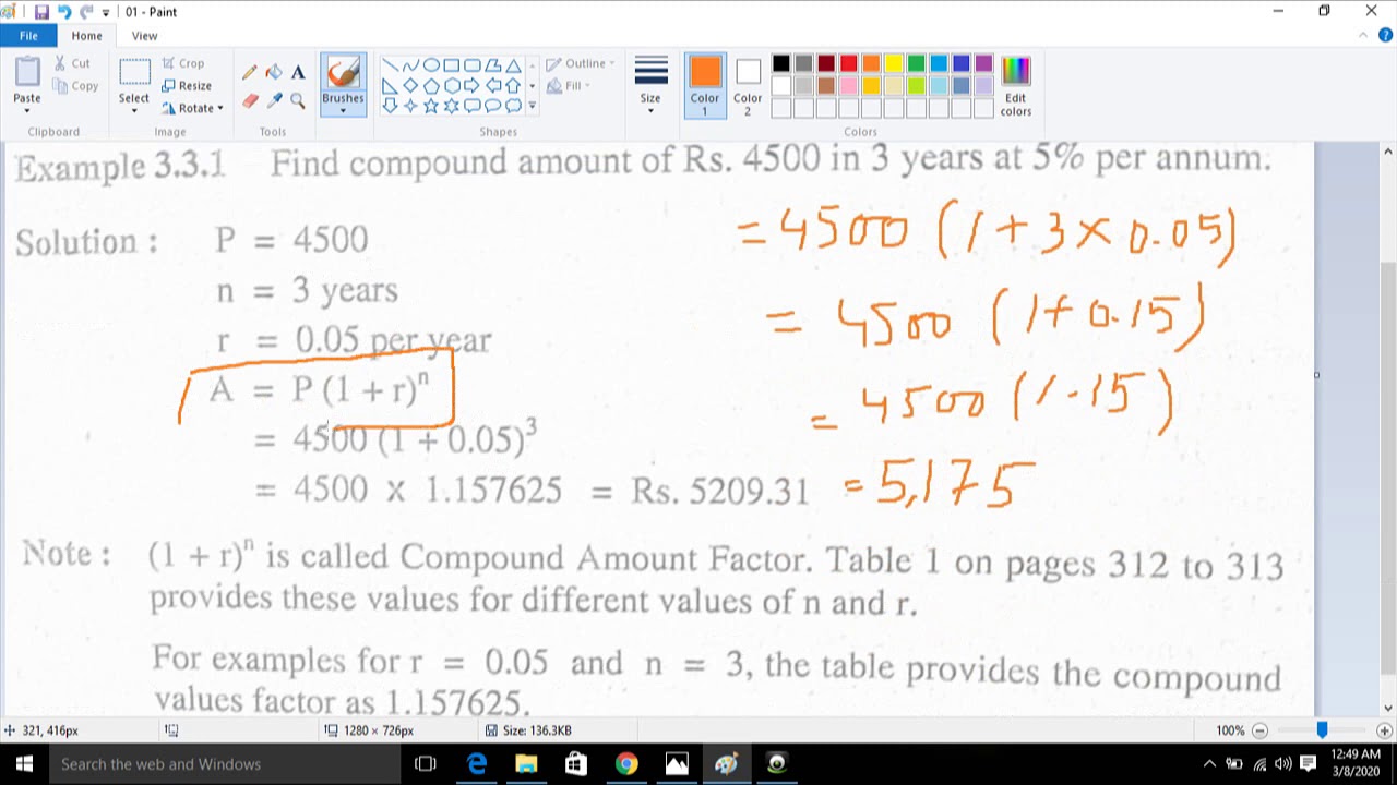 Business Math compound interest vs simple interest - YouTube