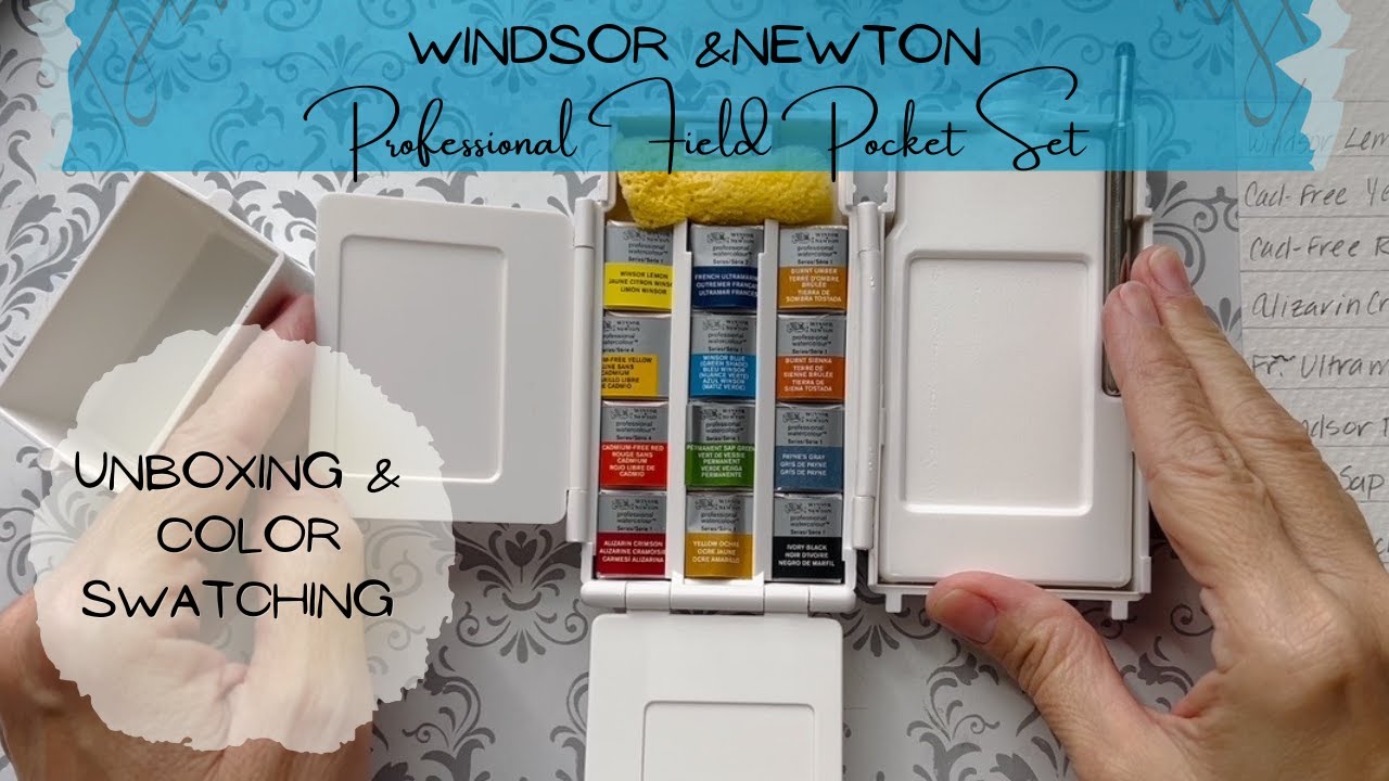 Unboxing Windsor & Newton Field Pocket Set | Color Swatch - YouTube
