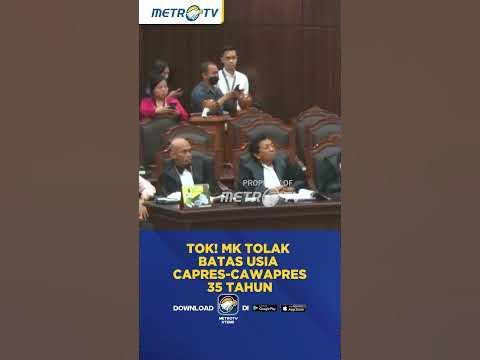 TOK! MK Tolak Gugatan Usia 35 Tahun Capres Cawapres! #shorts - YouTube