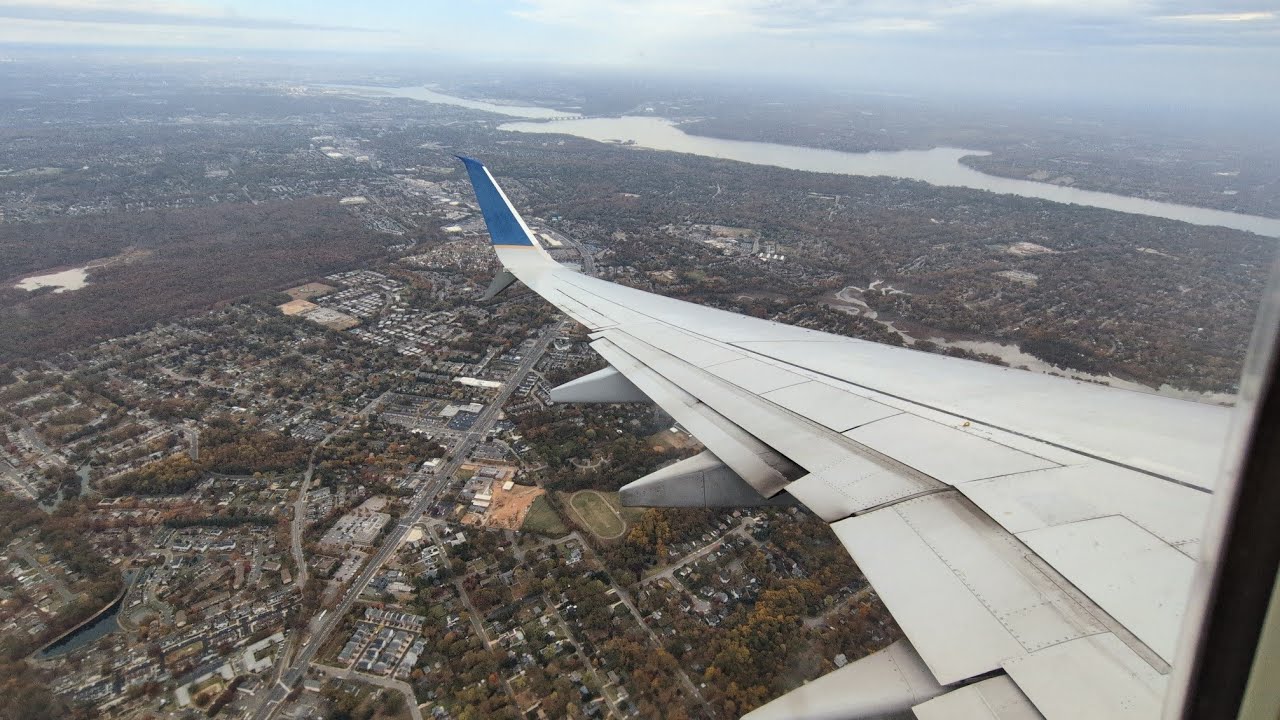 HD-United Airlines UA-512 Boeing 737-800 Scenic Landing Washington DC ...