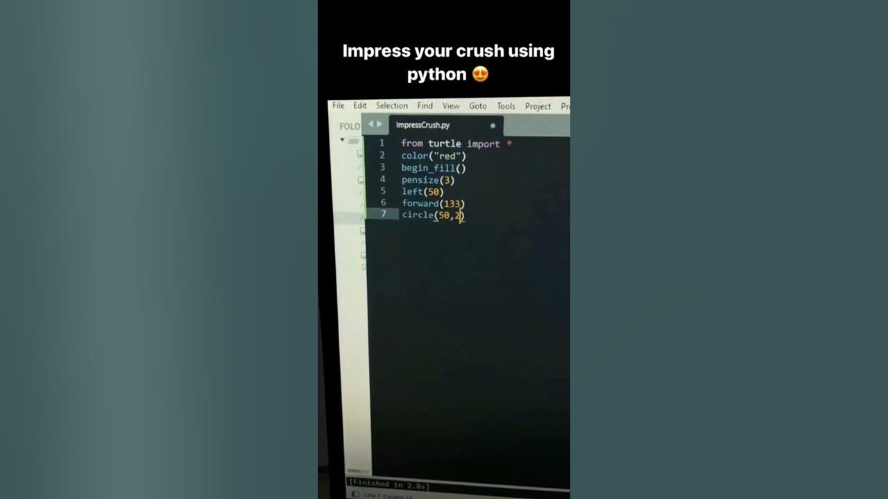 Impress your crush or lobe ones using python #python #programmer #coder ...