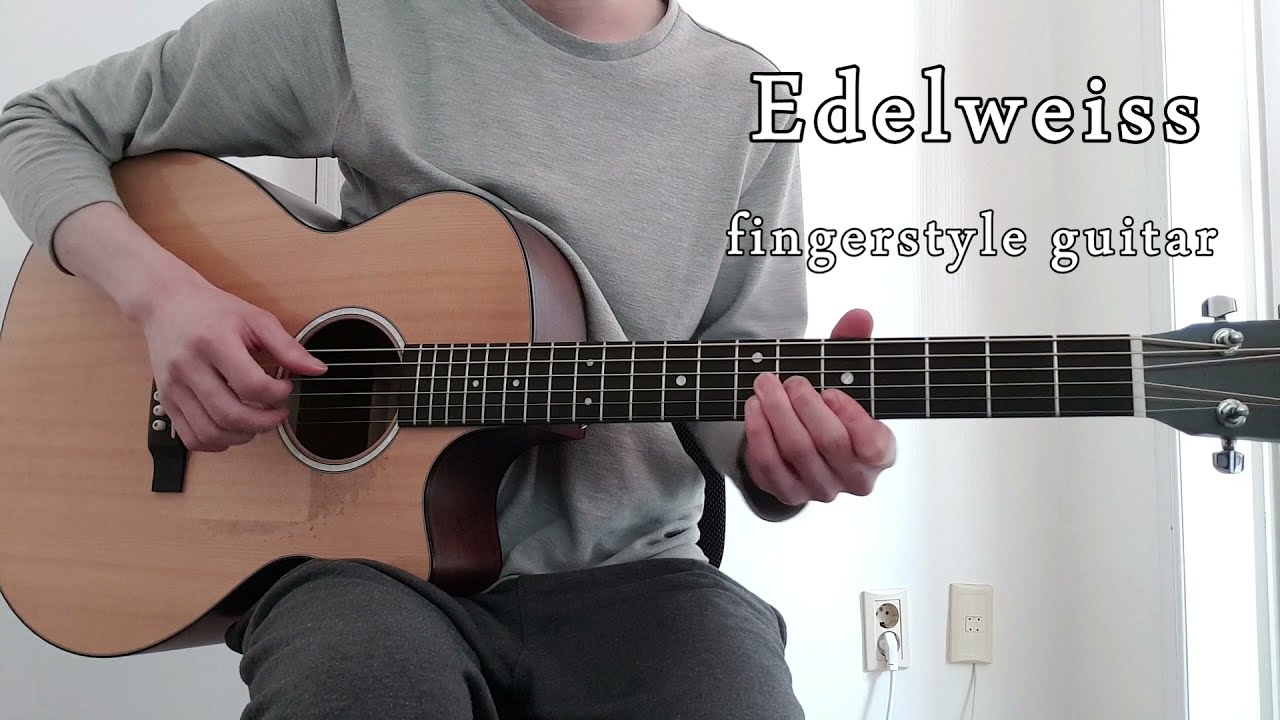 Edelweiss easy fingerstyle guitar + free tabs - YouTube