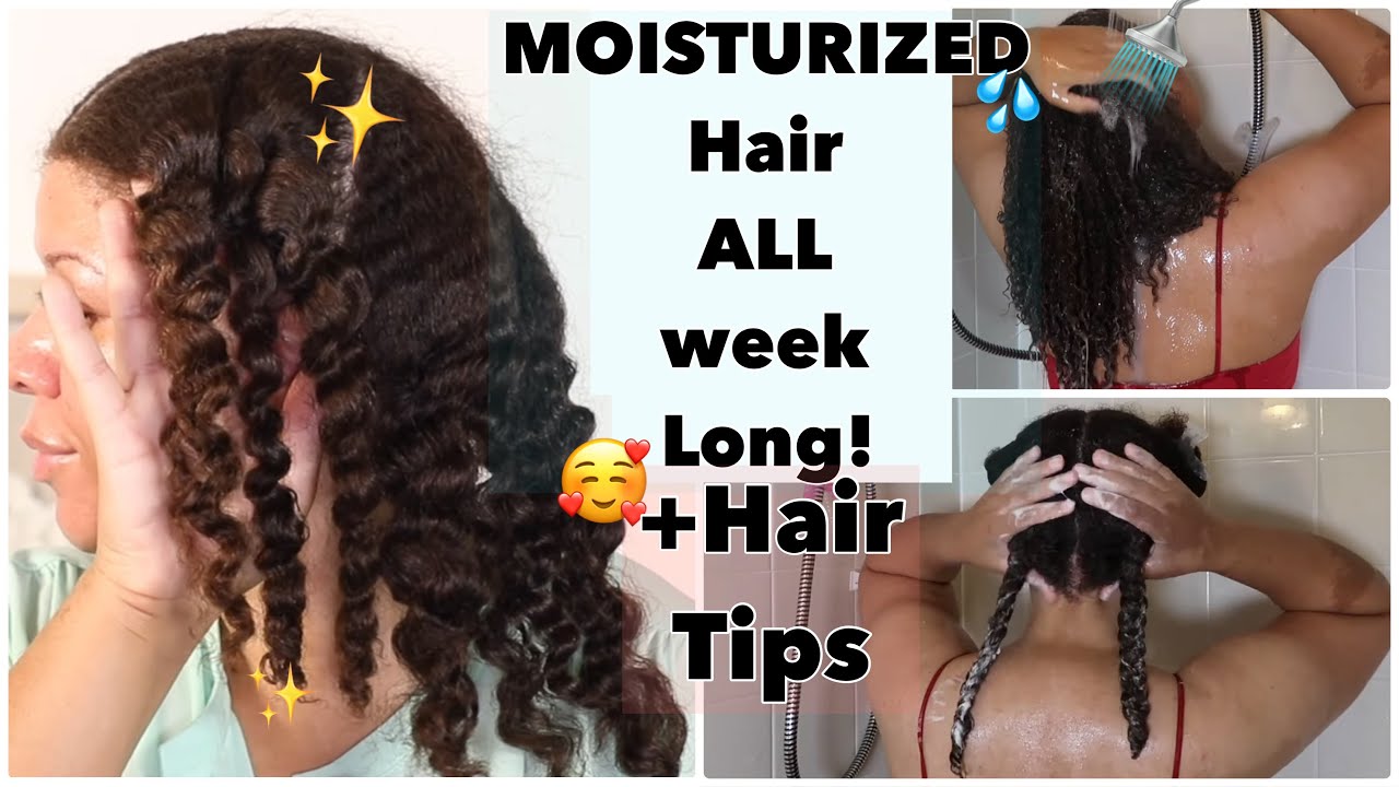 Keeping Hair MOISTURIZED ALL Week Long 💦 Moisturizing Wash Day ️Simple ...