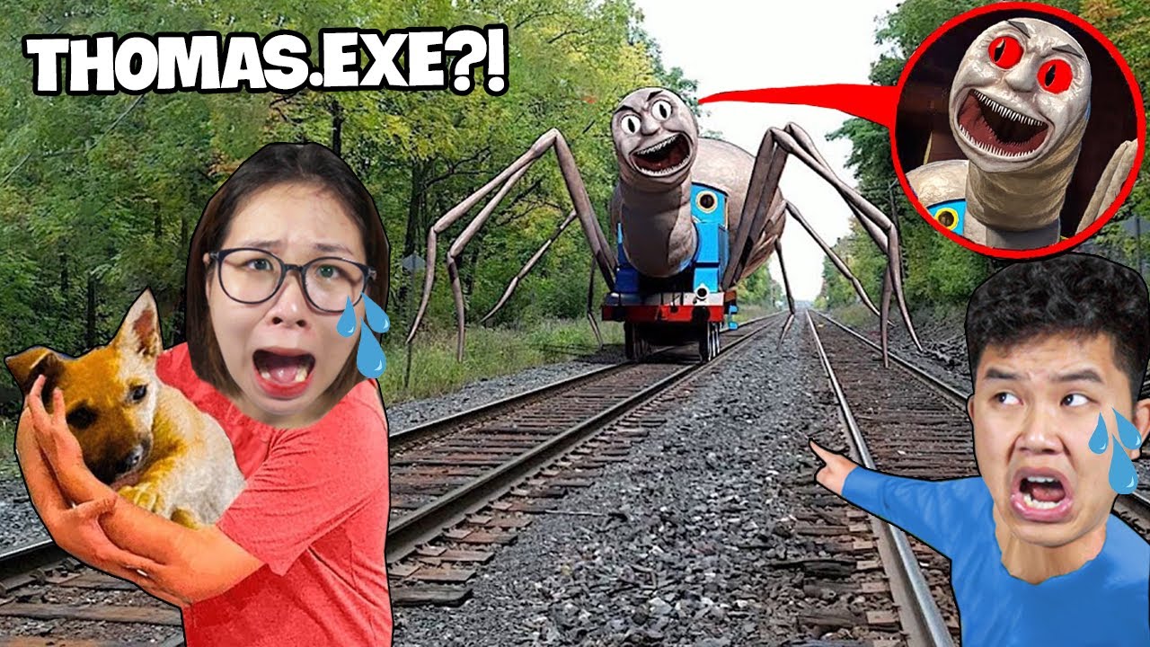 bqThanh Vlog Sinh Tồn và Tiêu Diệt Xe Lửa Ma THOMAS THE TRAIN.EXE Ngoài ...