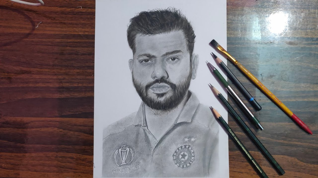 Drawing Rohit Sharma ️ - YouTube