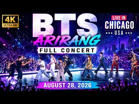 BTS Arirang Concert Live in Chicago, USA | August 28, 2026
