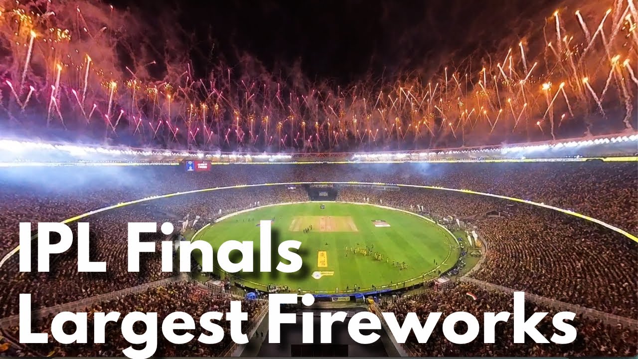Spectacular Fireworks Display at IPL Finals - Narendra Modi Stadium ...