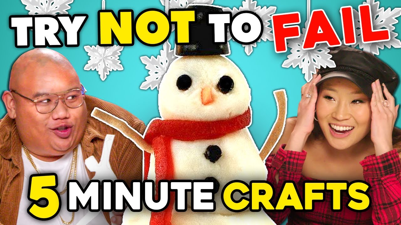 5 Minute Holiday Craft Challenge | Try Not To Fail - YouTube