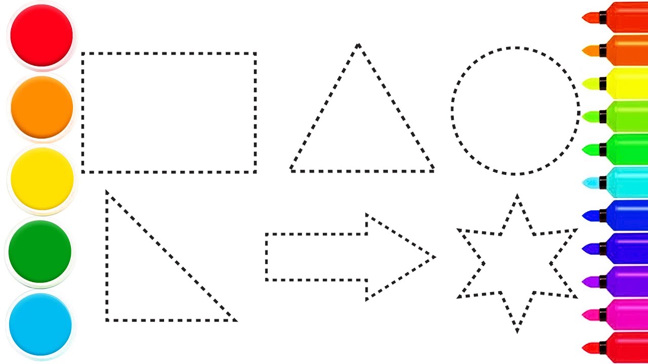 How to draw simple 2d geometric shapes | step by step - YouTube