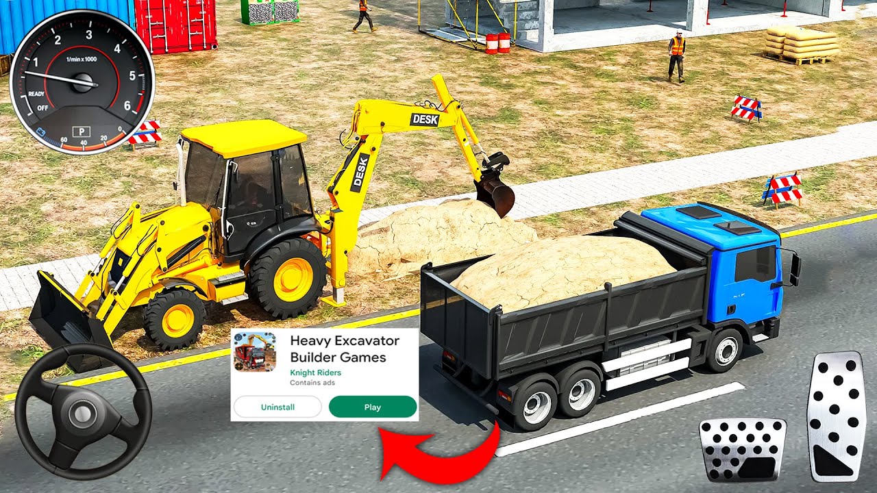 Real JCB Construction Simulator 3D - Excavator Work E18 - Android GamePlay - YouTube