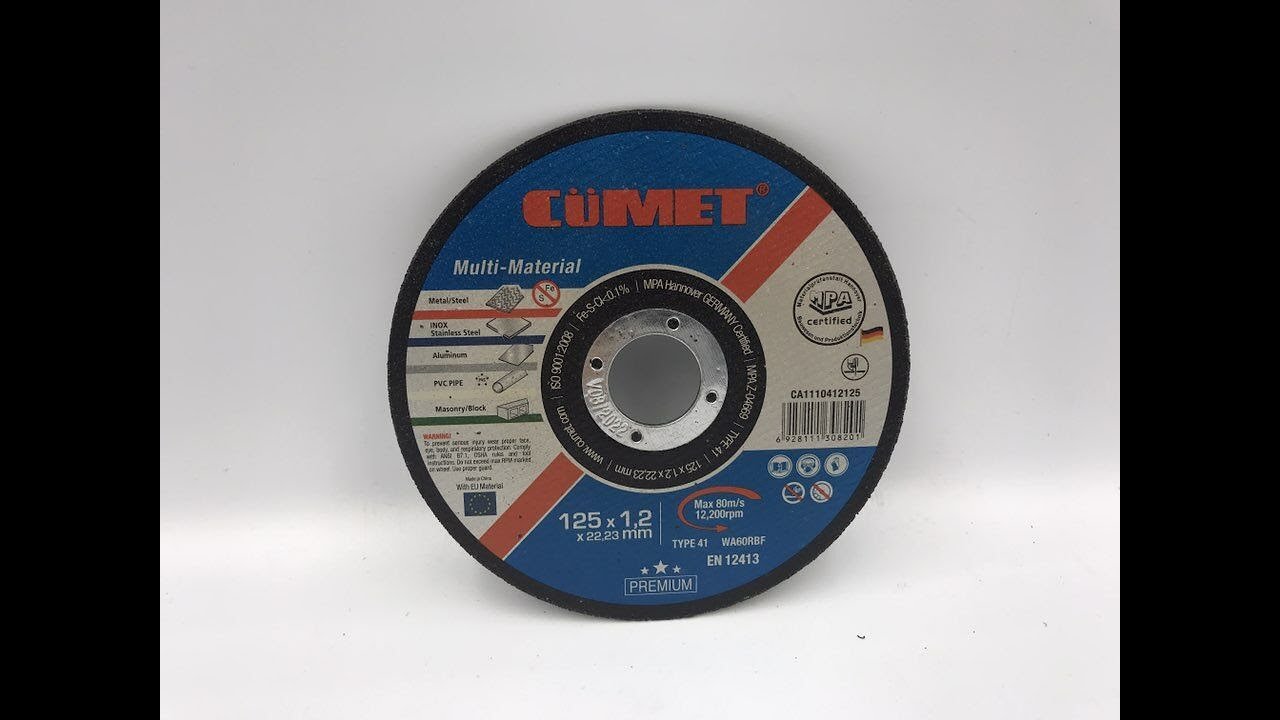 Cumet - Metal cutting disc - YouTube