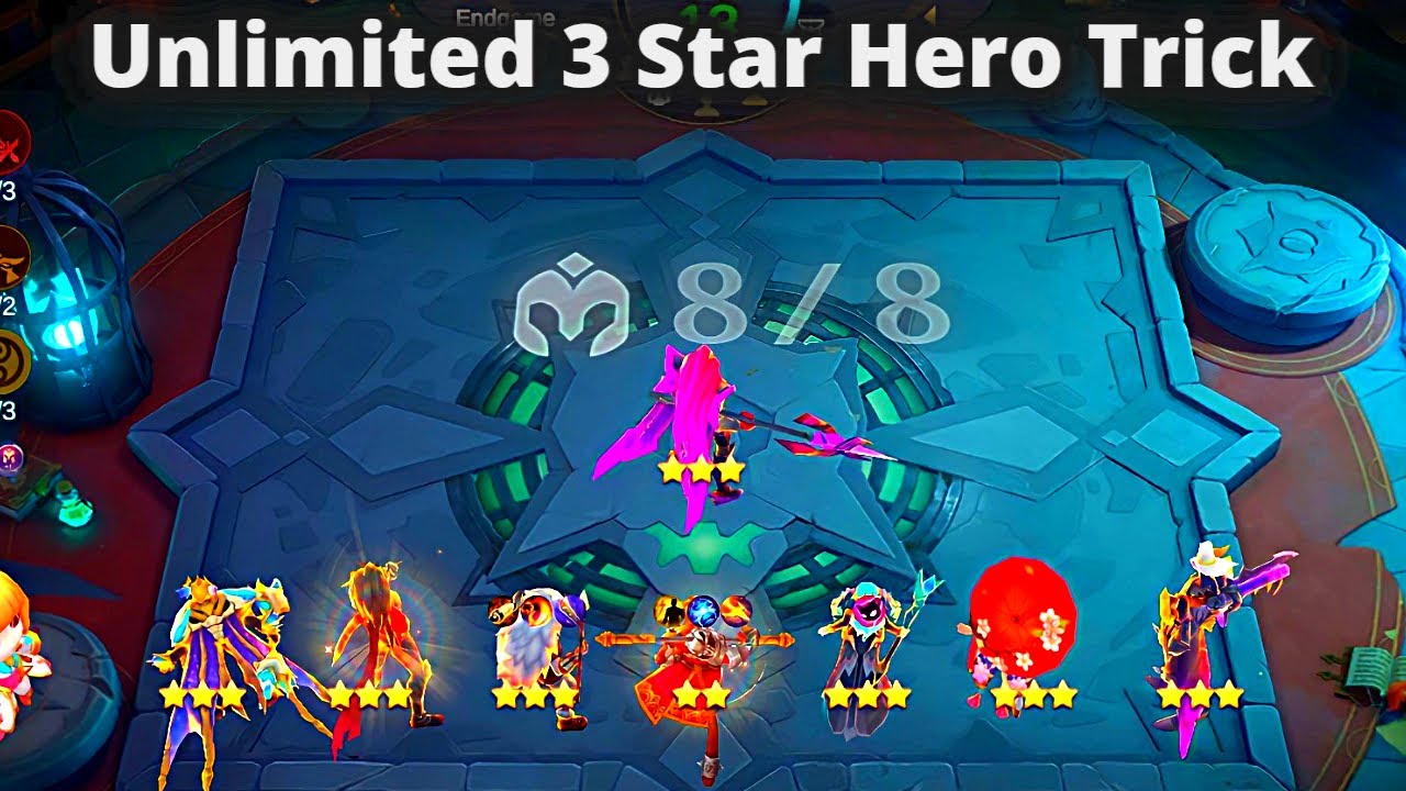 UNLIMITED 3 STAR HERO TRICK COMBO ANGELA SKILL 3 NEW META | MAGIC CHESS ...