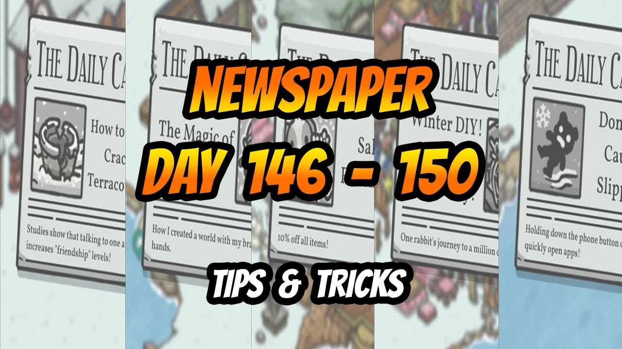 TSUKI'S ODYSSEY Newspaper Day 146 - 150 | Tips & Tricks #31 - YouTube