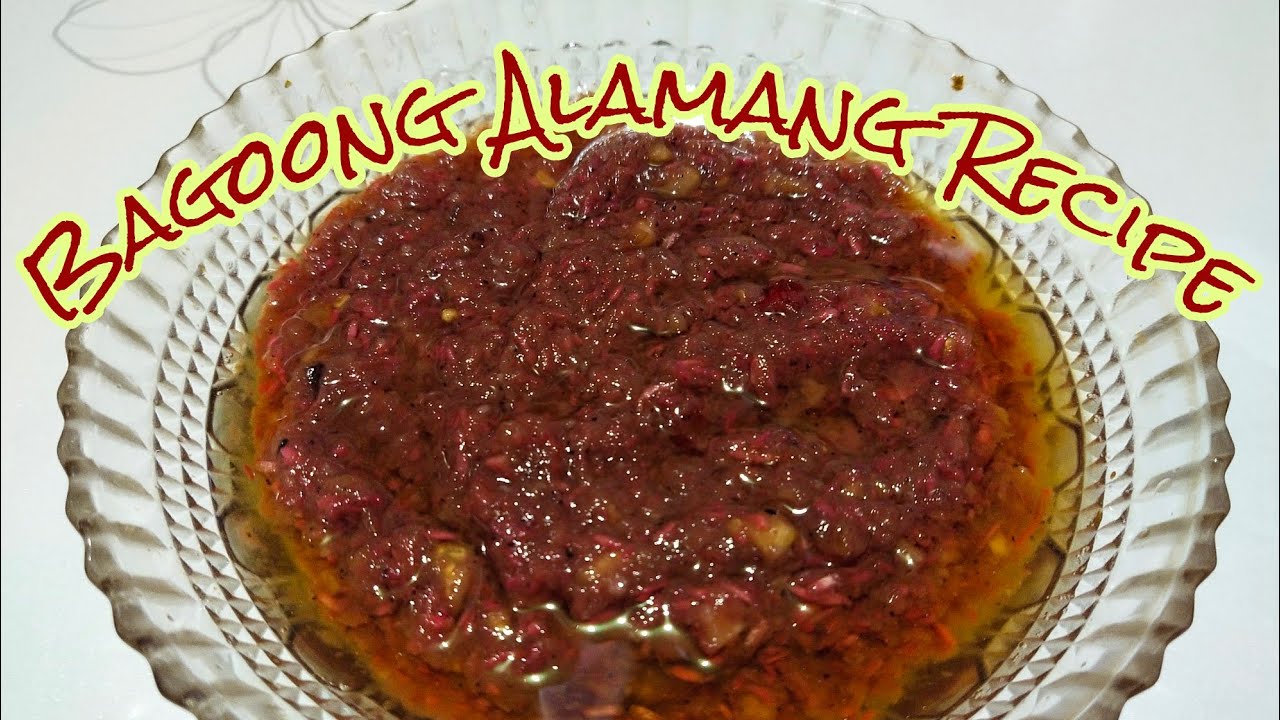 Bagoong Alamang Recipe - YouTube