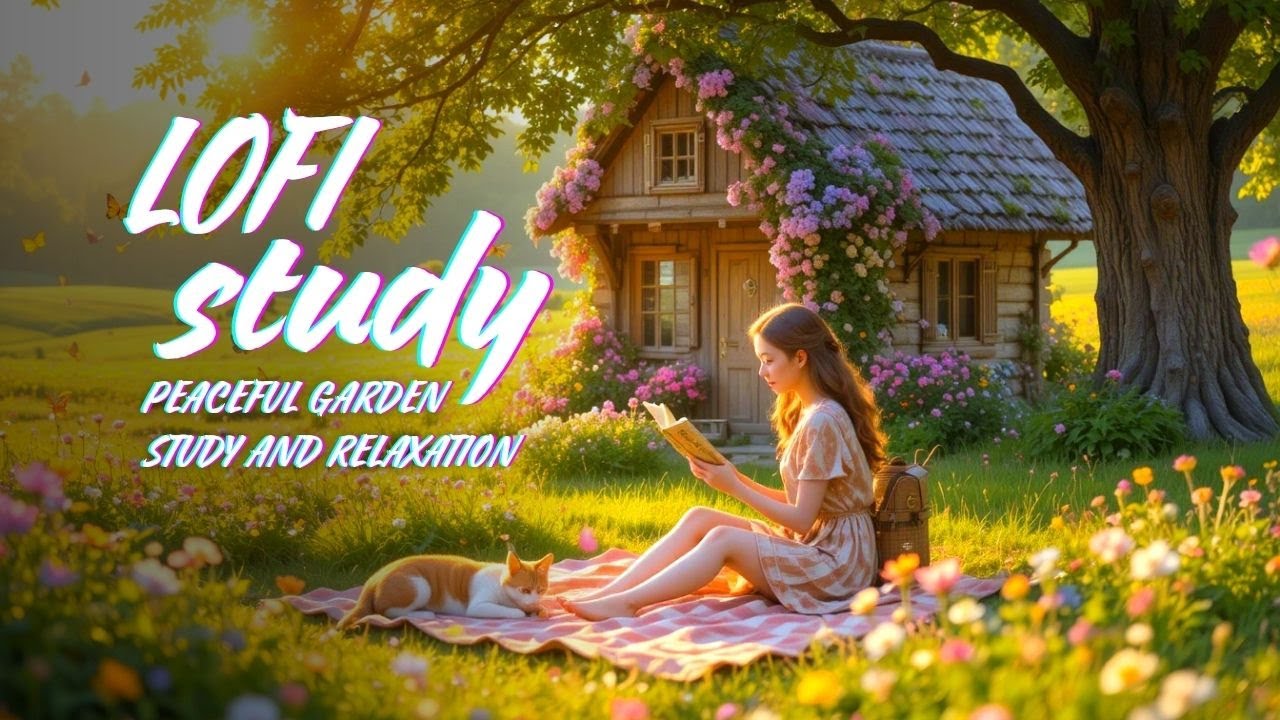 Peaceful Garden Scene Calm Lofi Beats for Study and Relaxation - YouTube