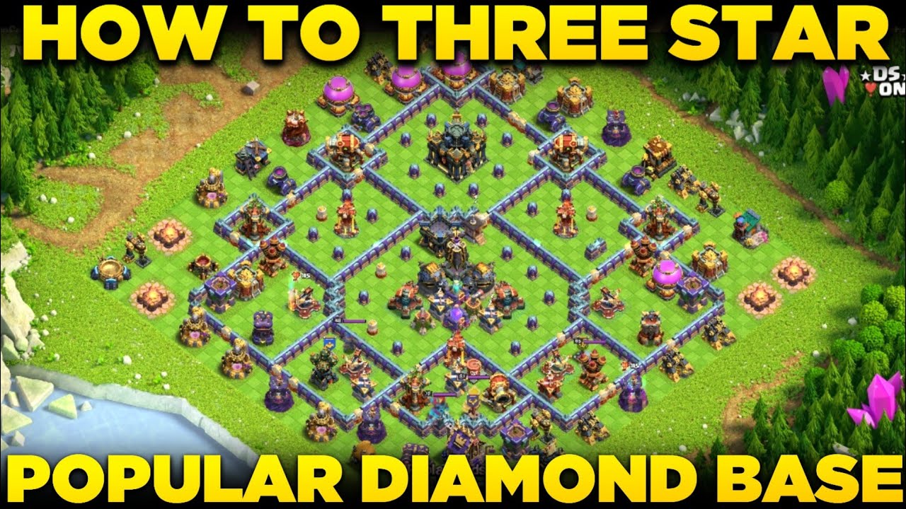 How to 3 Star Popular Th17 Diamond Base | Th17 Attack Strategy against ...
