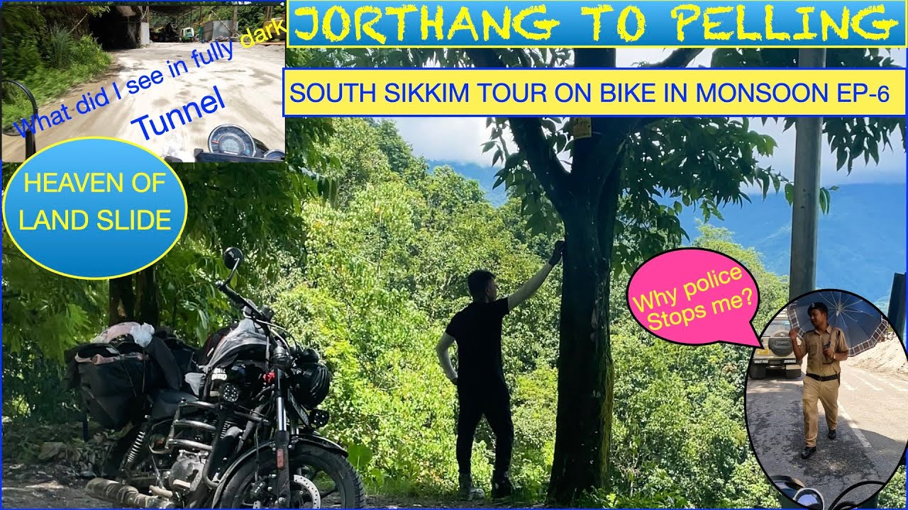 JORTHANG TO PELLING ON BIKE IN MONSOON||SOUTH SIKKIM TOUR ON BIKE EP-6 ...
