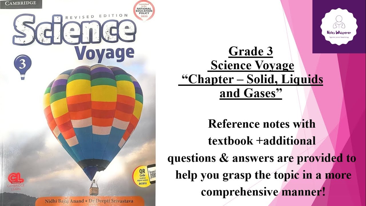 “Chapter 8 – Solid, Liquids and Gases”|| Reference Guide || Science ...