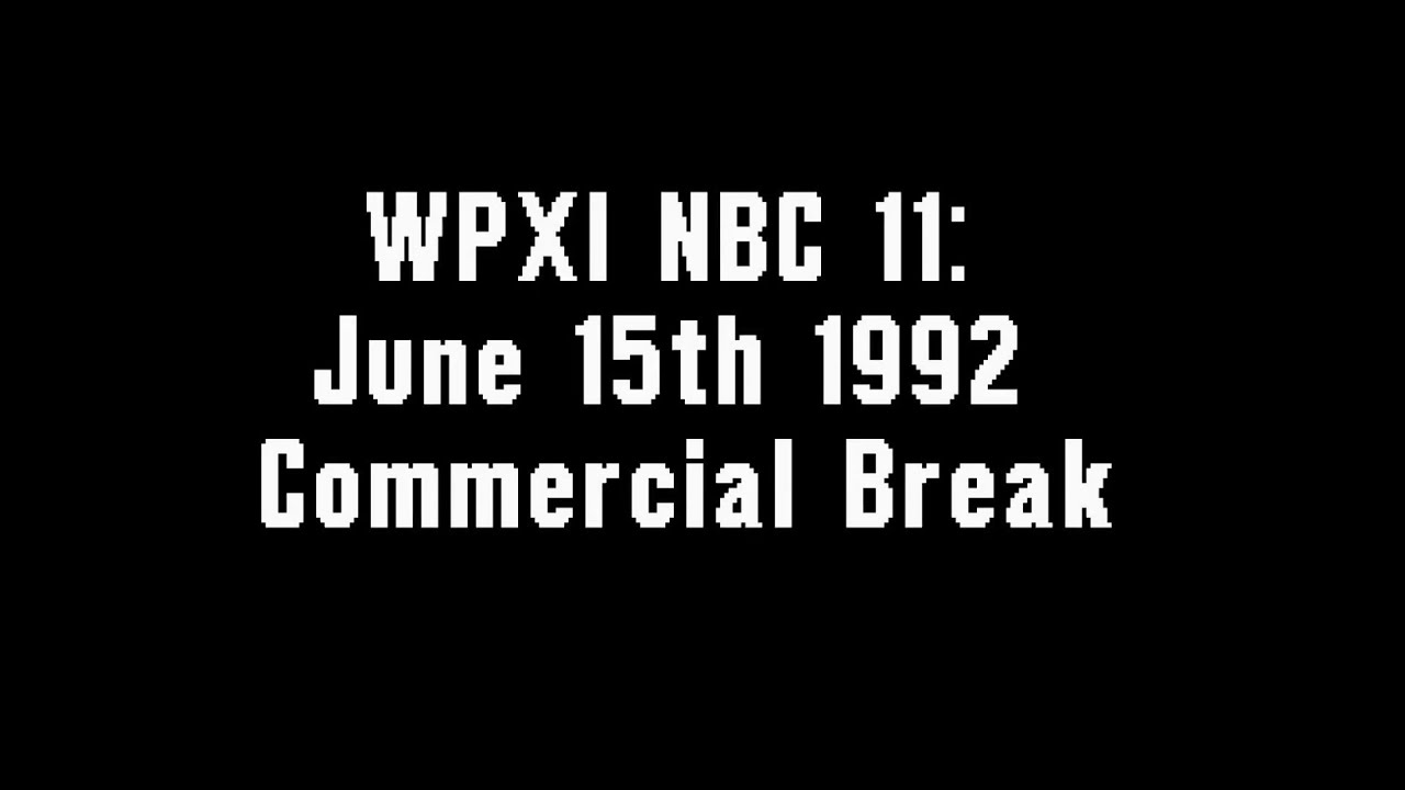 WPXI NBC 11: June 15th, 1992 Commercial Break - YouTube
