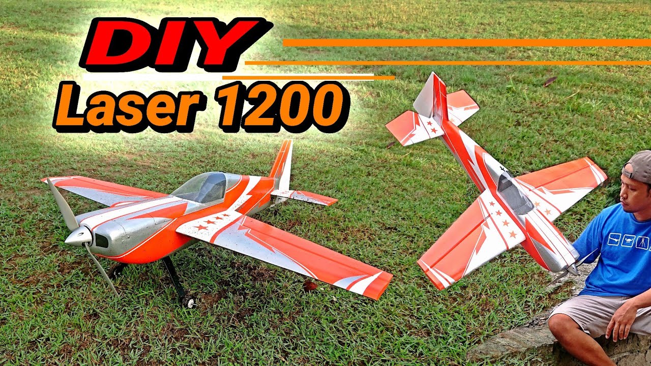 DIY LASER 1200 RC plane - YouTube