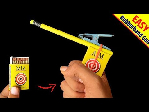 How to make a toy gun using waste pen and matchbox / simple but very ...
