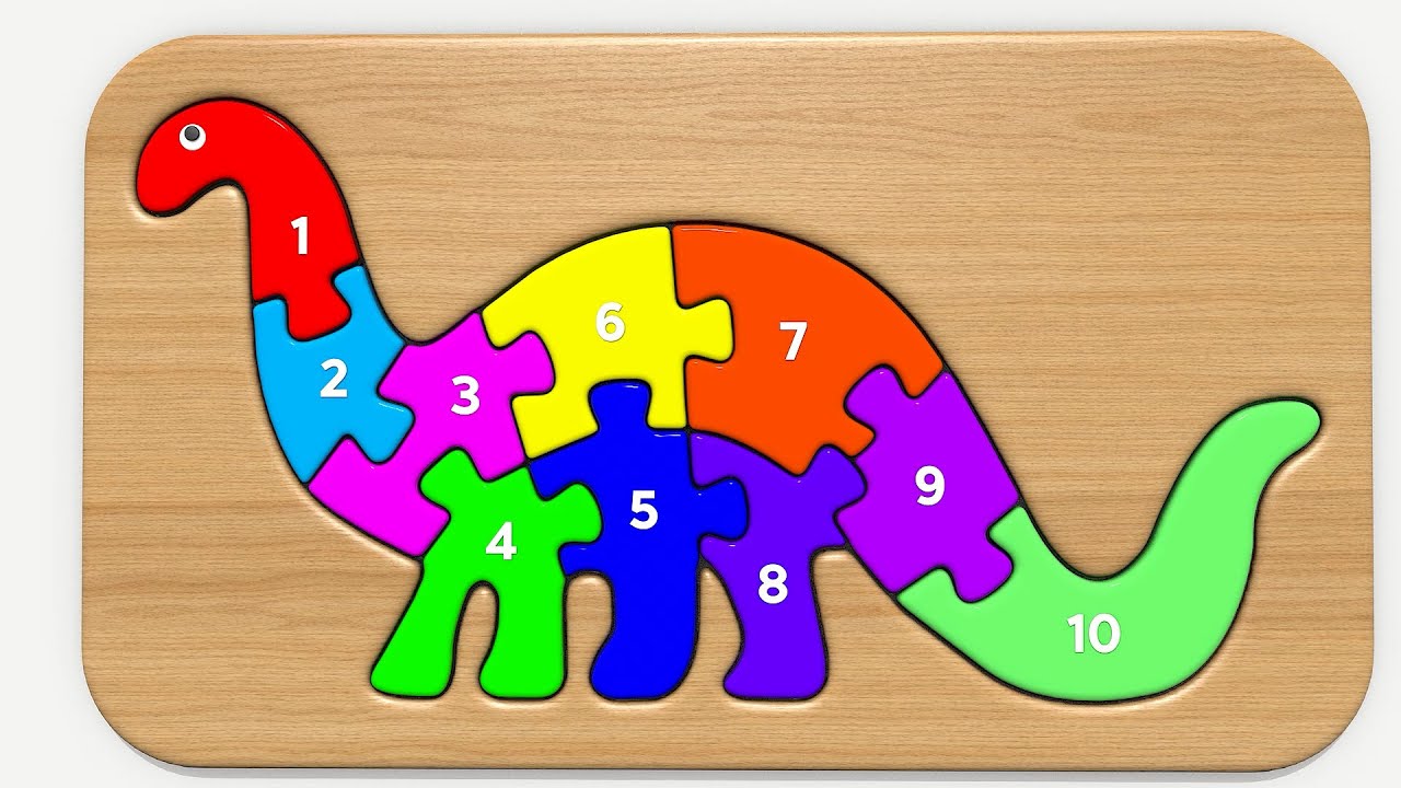 Dinosaur Numbers Puzzle | Learn to Count 1 to 10 - YouTube