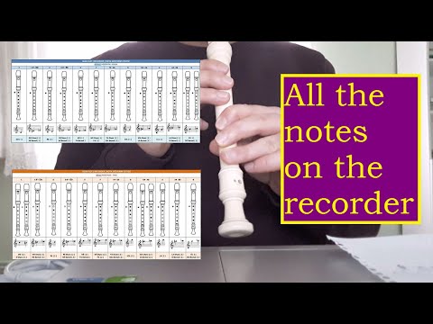 All the notes on the recorder (Blok flütteki tüm notalar)