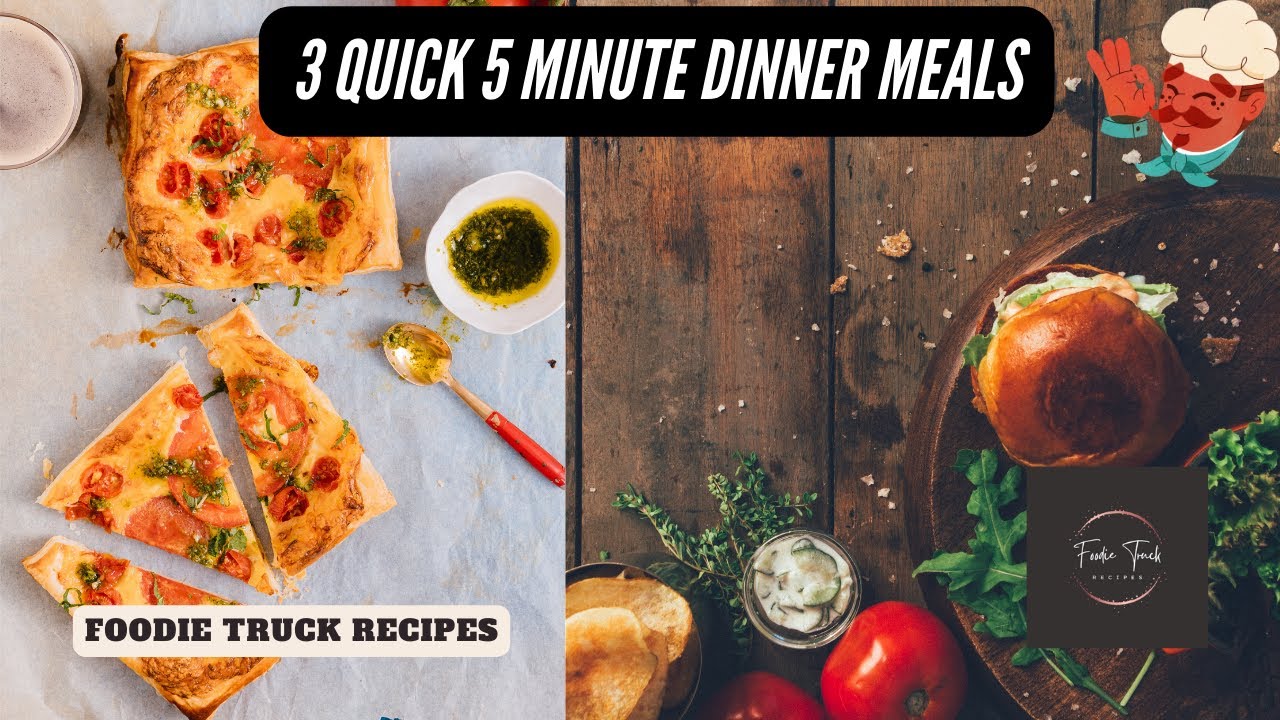 3 Quick 5 Minute Dinner Meals | The Easiest Recipes #recipe - YouTube