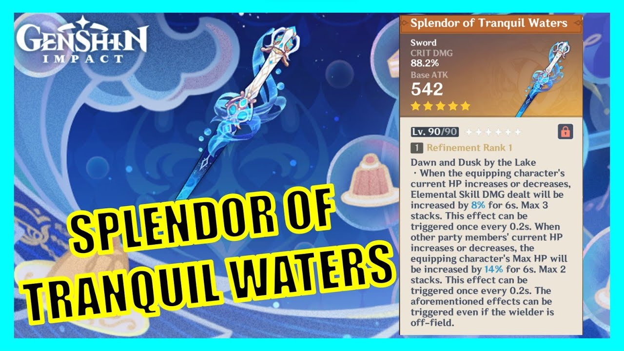 Ascend Furina's Signature Weapon Splendor of Tranquil Waters Sword ...