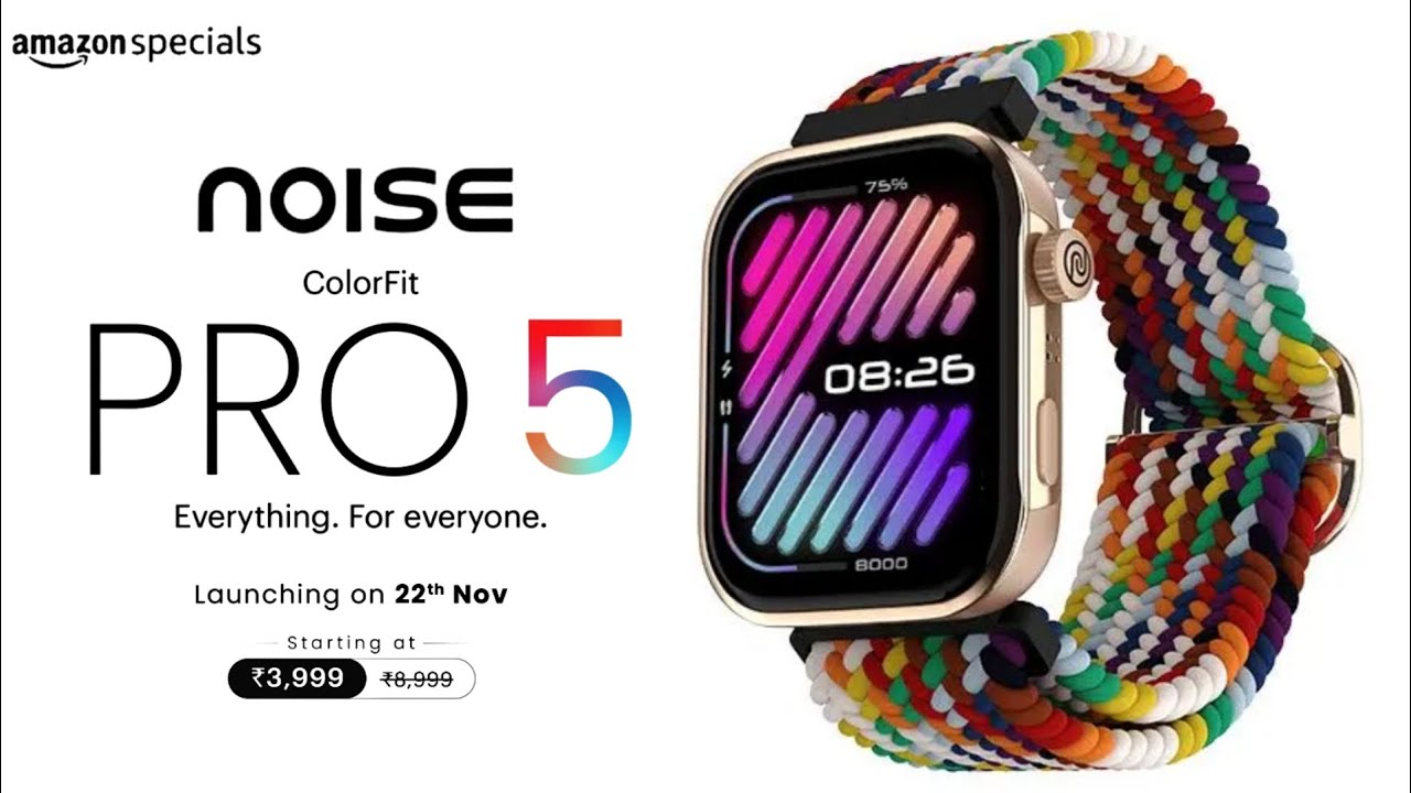 Noise Colorfit Pro 5 Smartwatch | 1.85" AMOLED | BT Calling | 100 ...