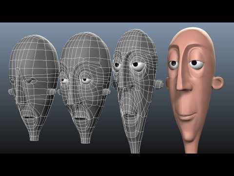 Maya: Cartoon Head Topology - Overview (Done Fast) - YouTube