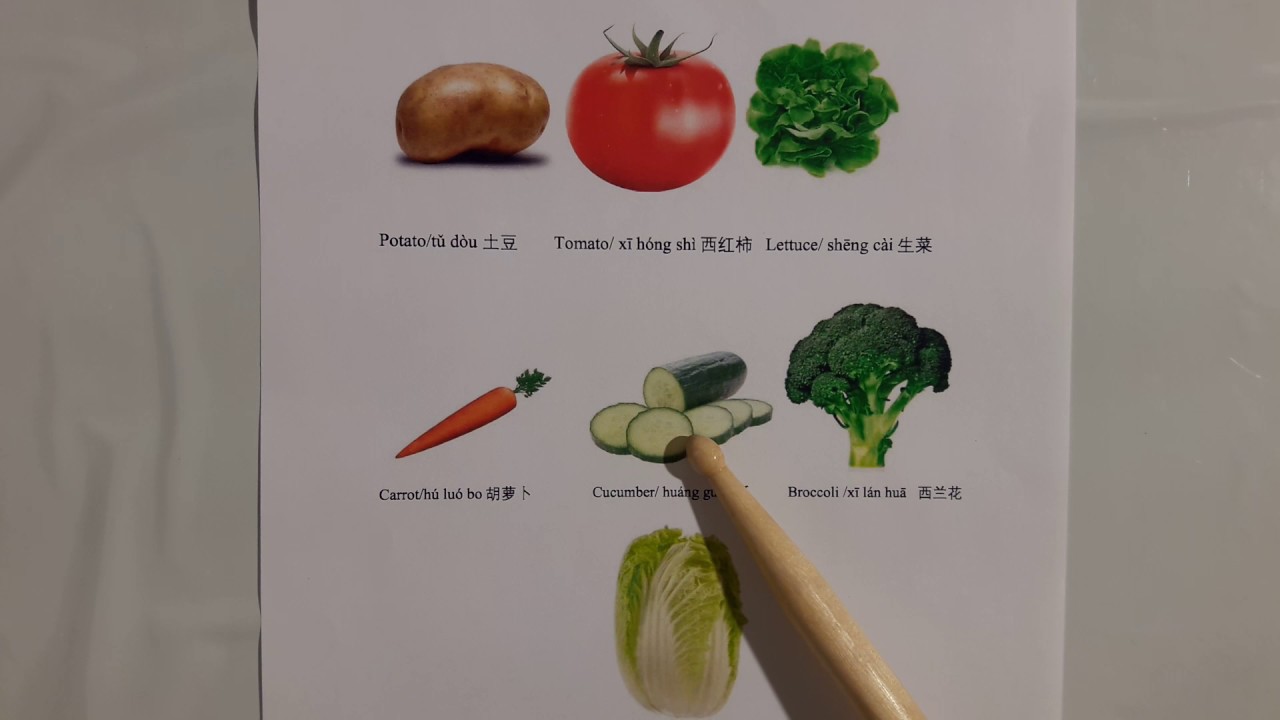 Vegetables in Mandarin Chinese - YouTube